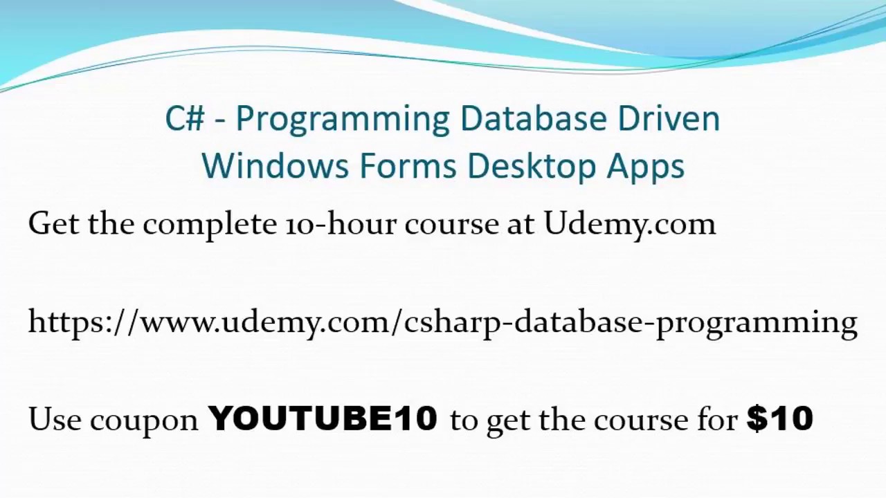 C# Windows Forms Data Entry Project Part 5 - Adding The Timer Control