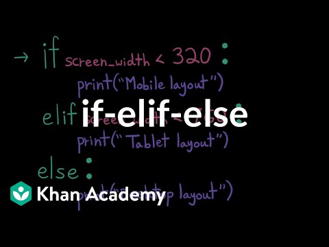if-elif-else | Intro to CS - Python | Khan Academy
