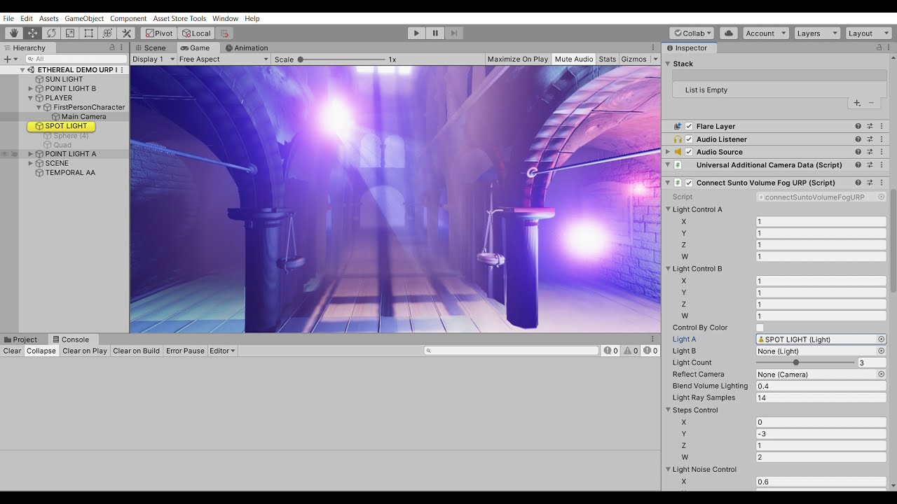 Sky Master ULTIMATE URP - Volumetric Lighting Module (Ethereal) v1.1.3a - Light selection controls