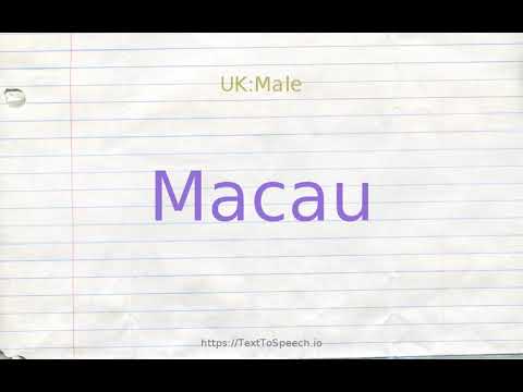How to pronounce macau