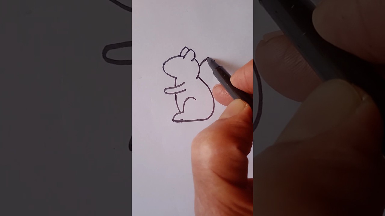 # Shorts # Draw A Squirrel # Youtube Video # Kid's Drawing
