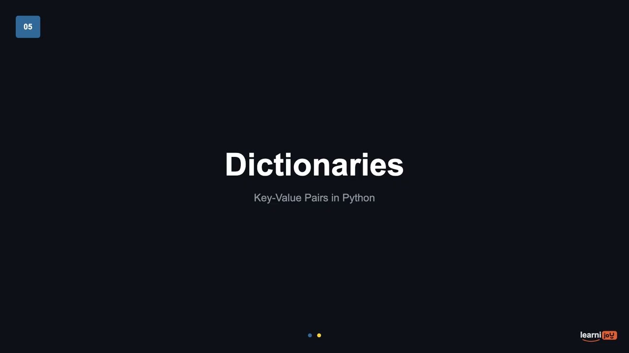 06- Python Dictionaries — Key-Value Pairs Explained