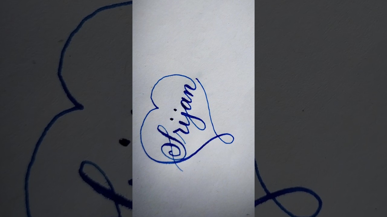 Srijan With Love | Beautiful Name Writing #calligraphy #handwriting #art #drawing