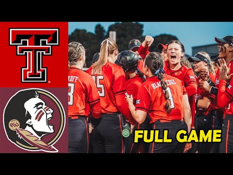 Texas Tech vs. Florida State [FULL GAME 1 ] Women's Softbal | NCAA Softball 2025