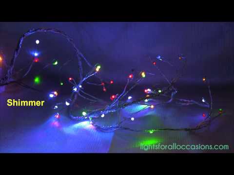 Multi Color LED Fairy Light Garland, Battery Operated, 6 Functions