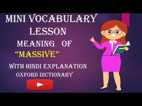 Meaning of massive in Hindi with example/massive का क्या मतलब है / vocabulary lesson