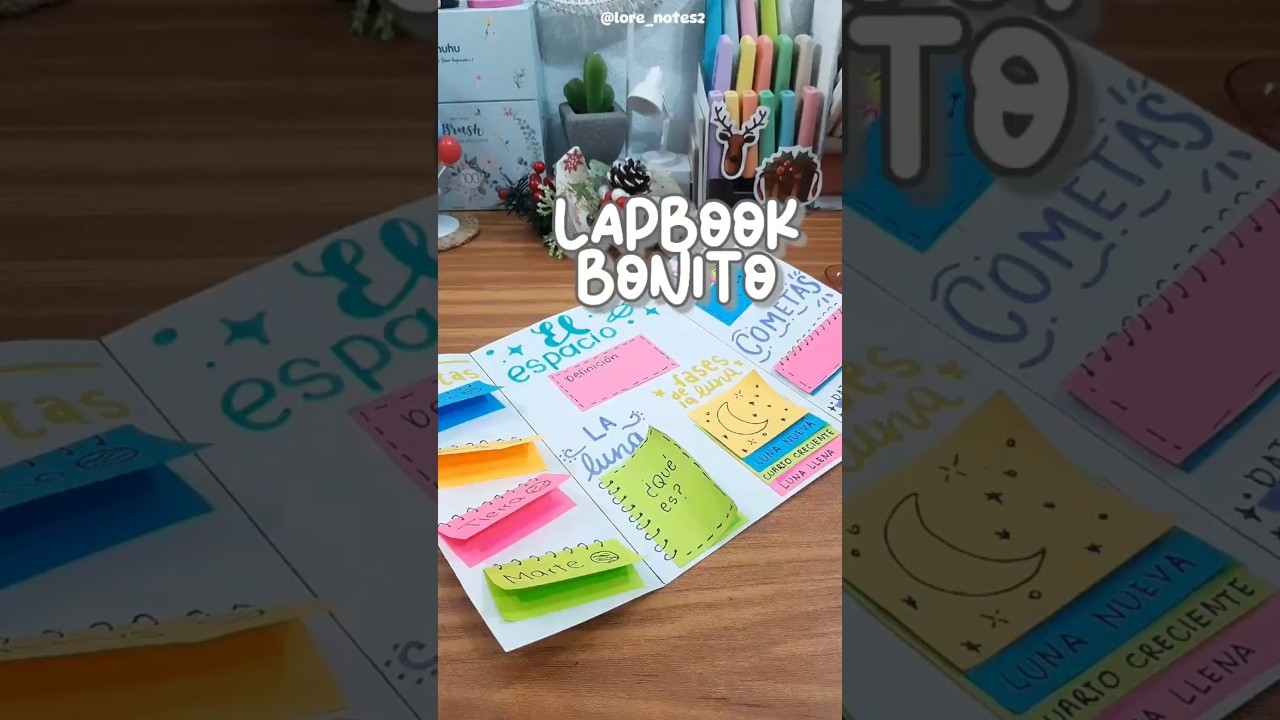 💡 Cómo hacer un Lapbook: ¡Fácil, creativo y bonito! ✨ #lapbook #apuntes #apuntesbonitos #lettering