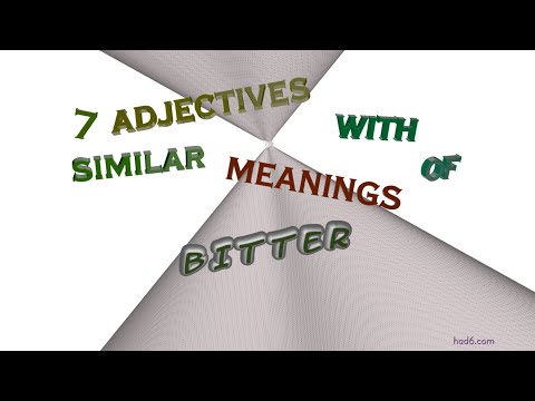 bitter - 15 adjectives which mean bitter (sentence examples)