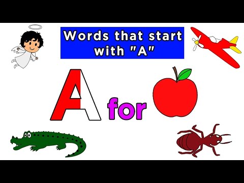 WORDS THAT START WITH Aa |50 Words start with A 'a' Words | Phonics letter A | Letter A for Toddlers