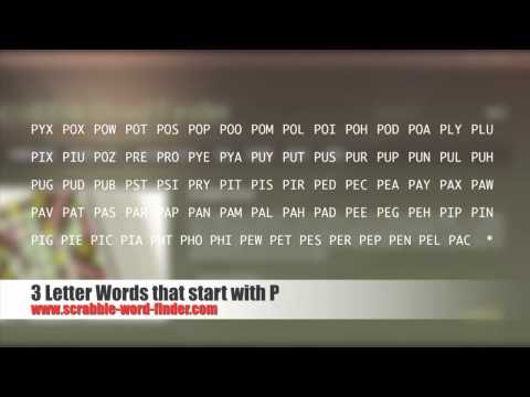 3 letter words that start with P