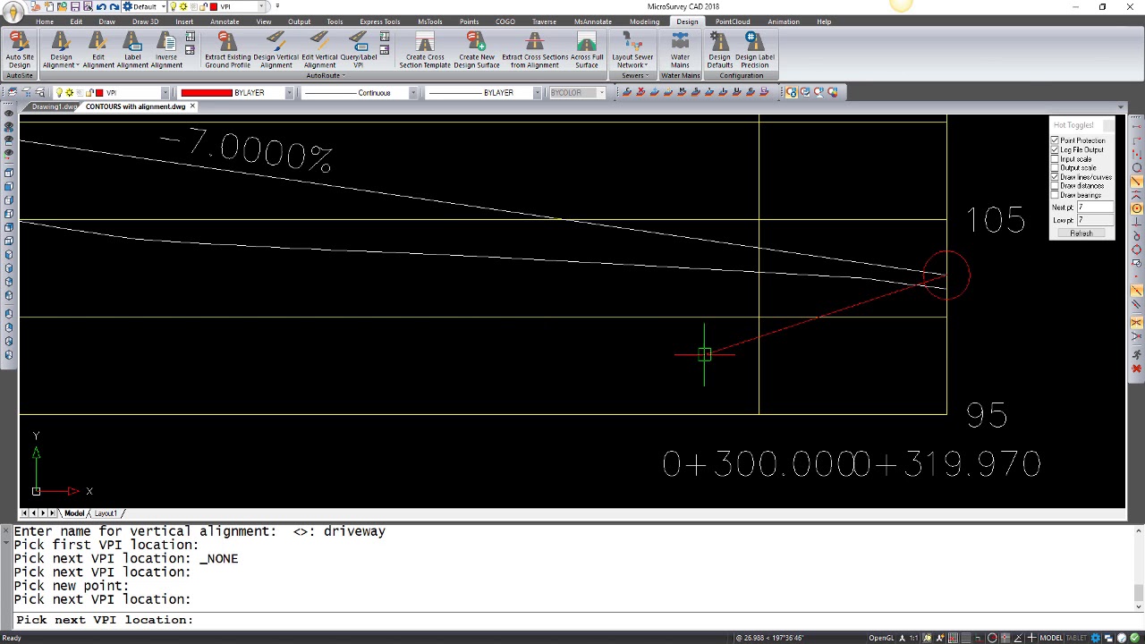 Create or Import Vertical Alignment