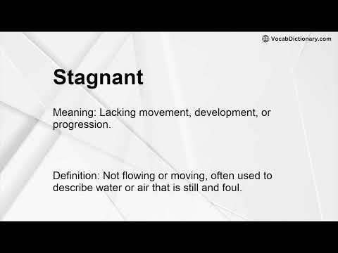 Stagnant Meaning