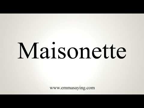 How To Pronounce Maisonette