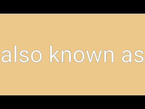 Also Known As Definition & Meaning