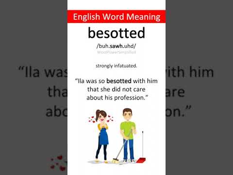 English meaning of besotted | Word of the day! #shorts #vocabulary #pronunciation