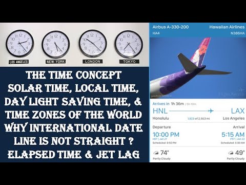 Time Zone || Why IDL is zigzag || Elapsed Flying Time Calculation