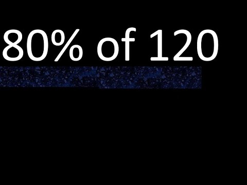 80% of 120 , percentage of a number . 80 percent of 120 . procedure