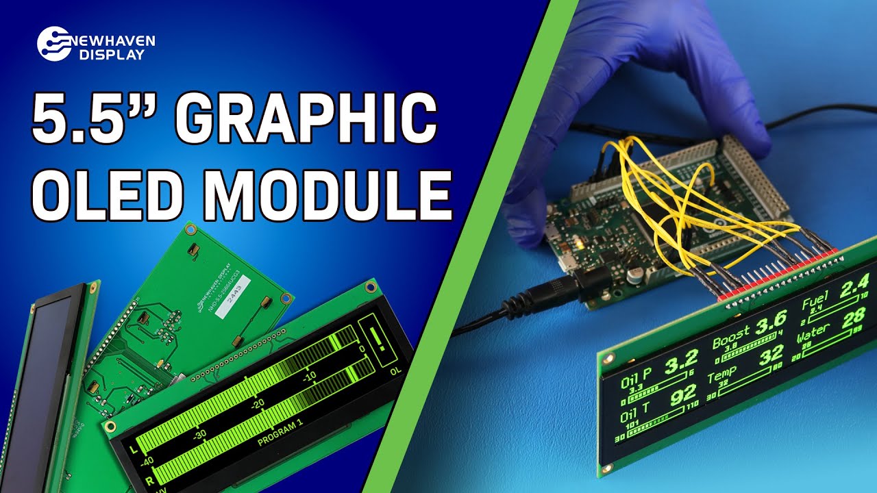 5.5" green graphic OLED module with 256x64 resolution - Electrical ...