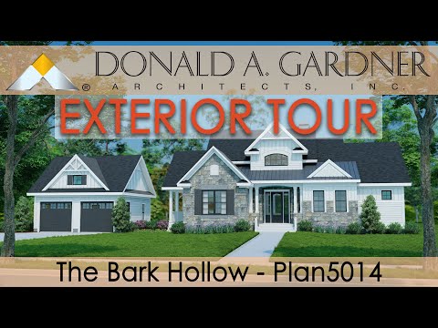 Small house plan with a cottage façade and an optional detached garage | The Bark Hollow