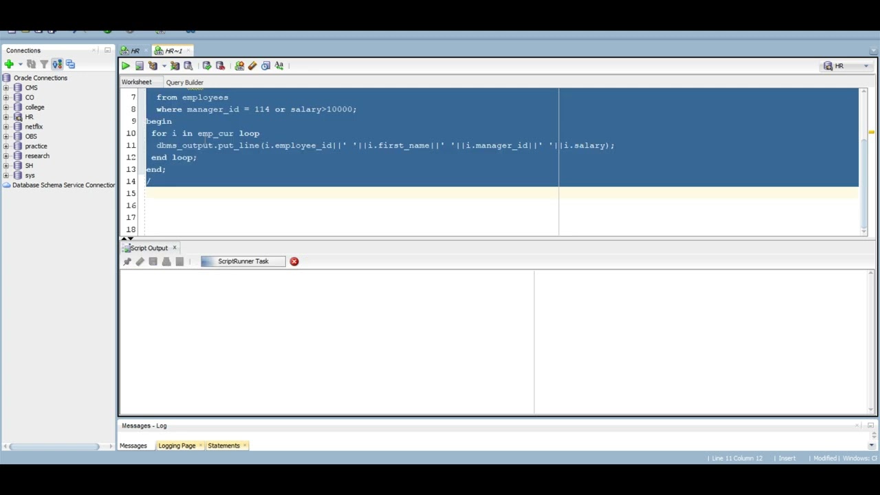 PLSQL cursor for loop | PLSQL interview question #overflowstackdeveloper #sql #plsql #oracle #dbms