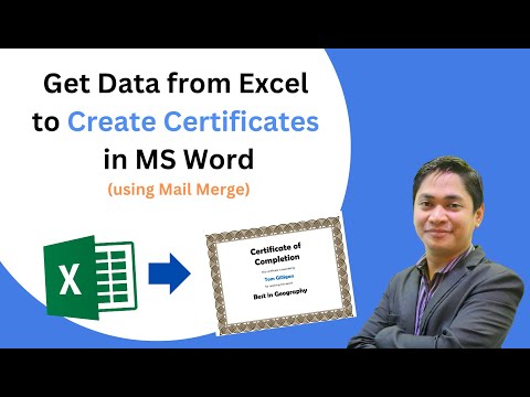 Create Certificate in MS Word with Data from Excel