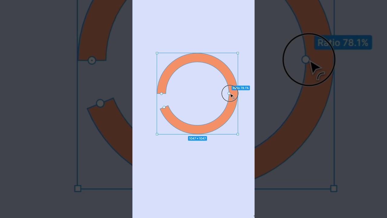 Figma tip: Create arcs, semi-circles & rings just using circles #figmatutorial #figmaforbeginners