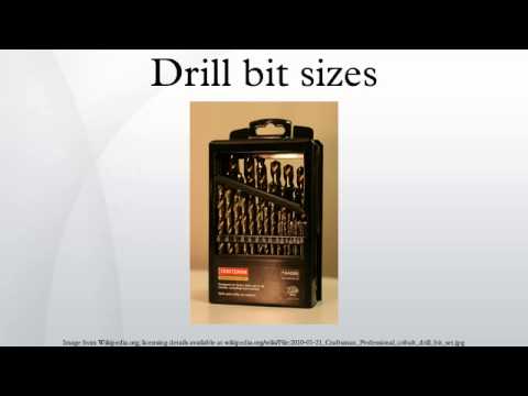 Drill bit sizes