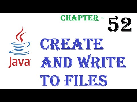 Create and write to Files in Java - Java tutorial - w3Schools - Chapter-52 English