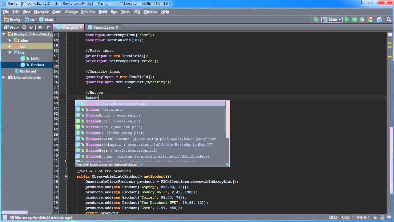 JavaFX Java GUI Tutorial - 19 - Editable Tables