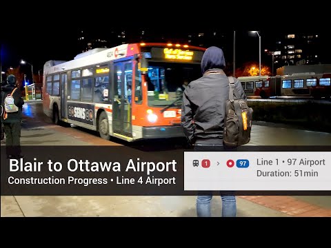 Blair to Ottawa Airport | Line 4 Airport Station Construction Progress (October 19, 2022)