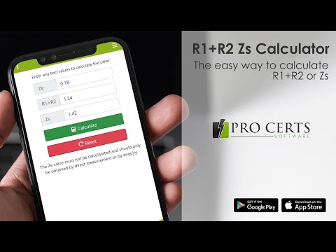 R1+R2 Zs Ze Calculator for iPhone iPad | Version May 2020