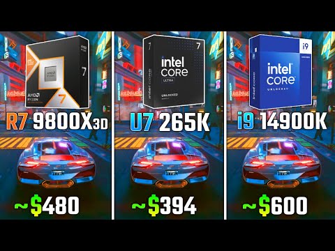 RYZEN 7 9800X3D vs ULTRA 7 265K vs i9-14900K | Test in 6 Games