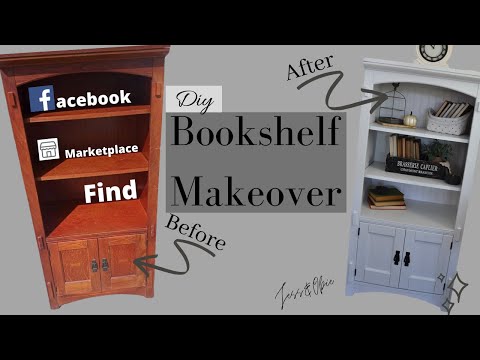 How I gave a MAKEOVER To This Bookshelf! DIY Updating Furniture Painting Project Furniture Flipping