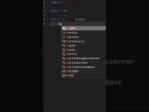 how to draw a square spiral python #shorts #short