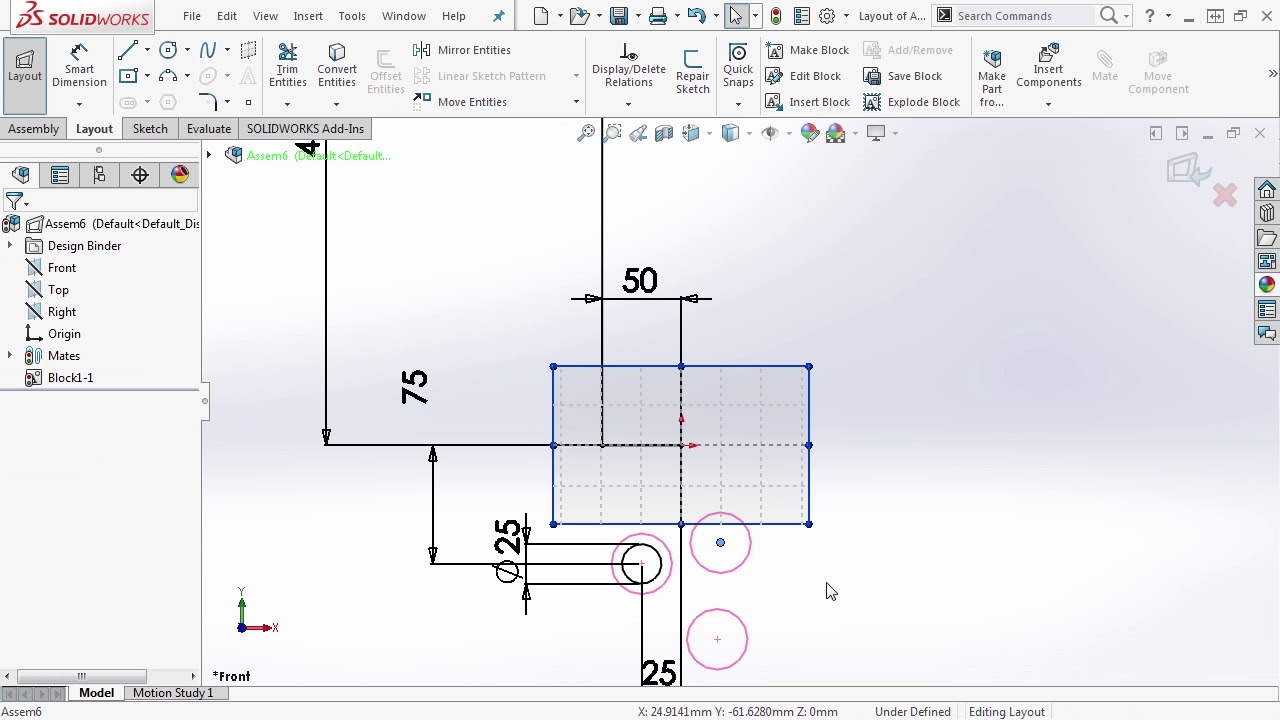 Solidworks Tutorial 55: Assembly Layout Sketch
