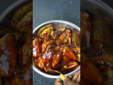 BBQ wings #shorts #fyp #stickywings #food