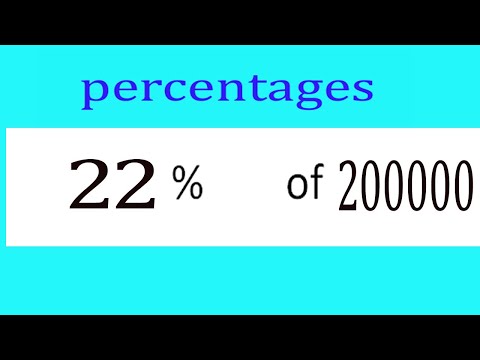 Percentages 22 Percentage(%) of 200000