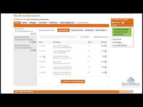 Bankafschriften in PDF downloaden bij ING Zakelijk