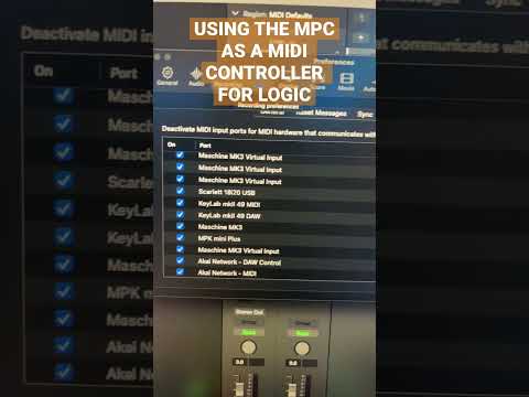 Using The MPC as a MIDI Controller for Logic