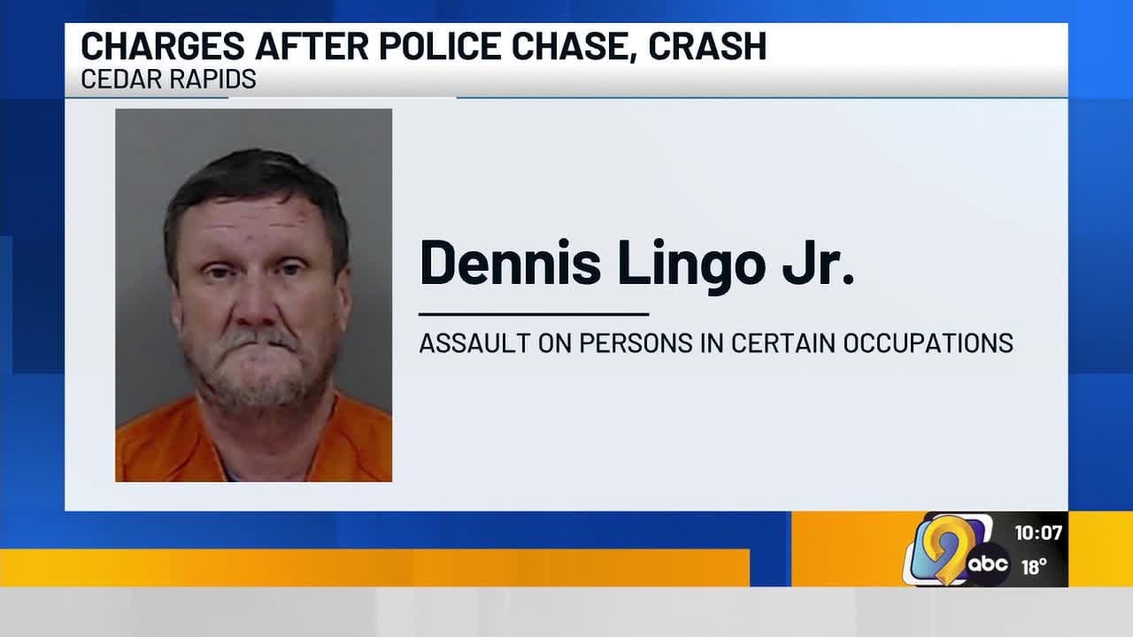 Cedar Rapids man charged following chase that ended in crash with police car
