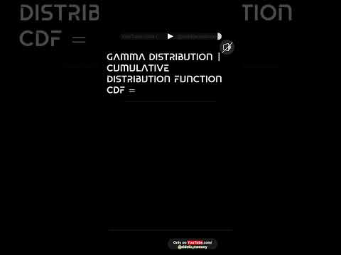 Gamma Distribution Cumulative Distribution Function Cdf = # Maths ! Statistics #Exam P