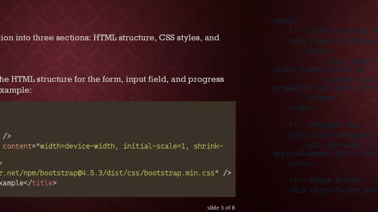 Creating a Responsive Bootstrap Progress Bar with JavaScript