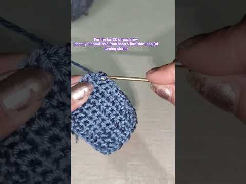 Crochet Straight SC Edges #shorts #crochet #straight #edges #tutorial #beginners #trending #artist