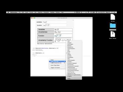 Symbolic Error Propagation Calculator (Mathematica)