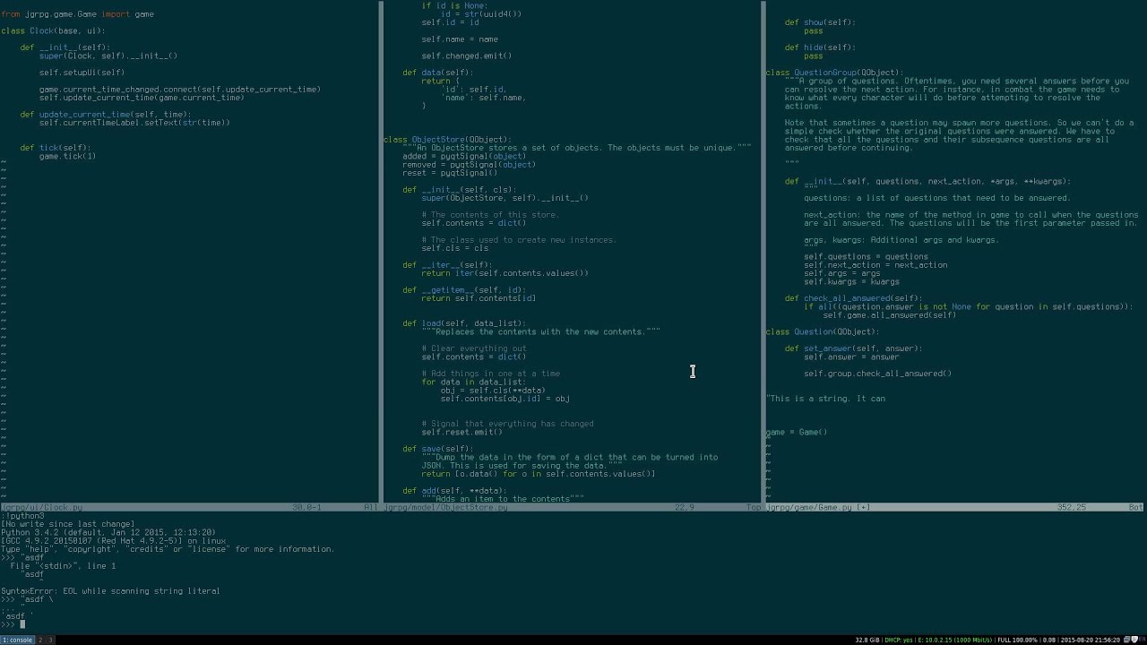 Live coding Python 3 + PyQt  5: JGRPGTools
