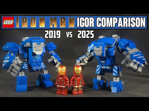 COMPARISON: LEGO IGOR Iron Man Armor (2019 vs 2025)