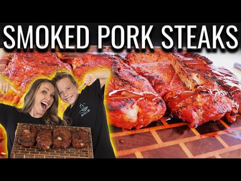 Simple Smoked PORK STEAKS!!