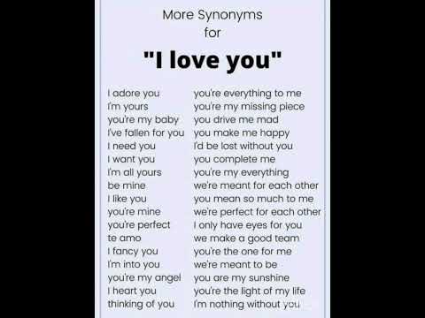 English -Synonyms for I love you -27