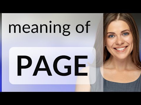 Page | PAGE meaning