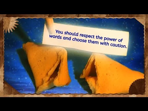 Virtual Fortune Cookie Quotes - You should respect the power of words